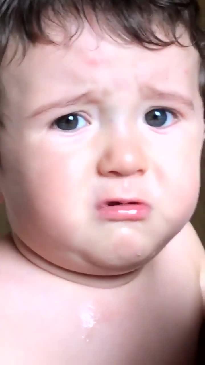 Baby Gets Scared and Cries After Hearing a Shout - Poke My Heart